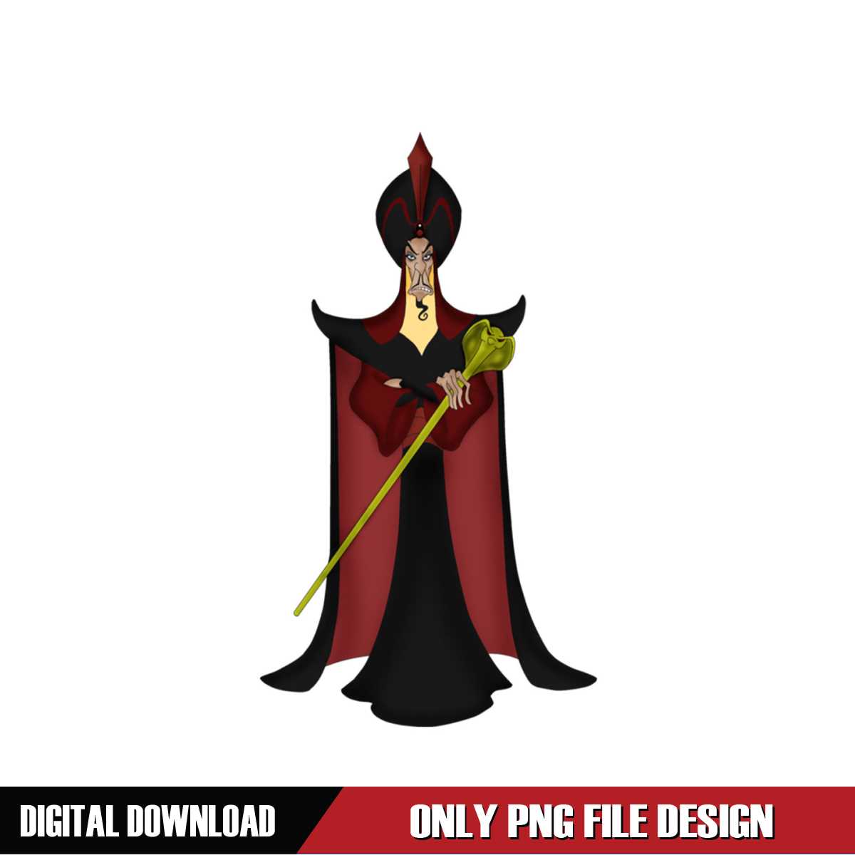Evil Sorcerer Jafar Disney Aladdin Villain PNG | Inspire Uplift