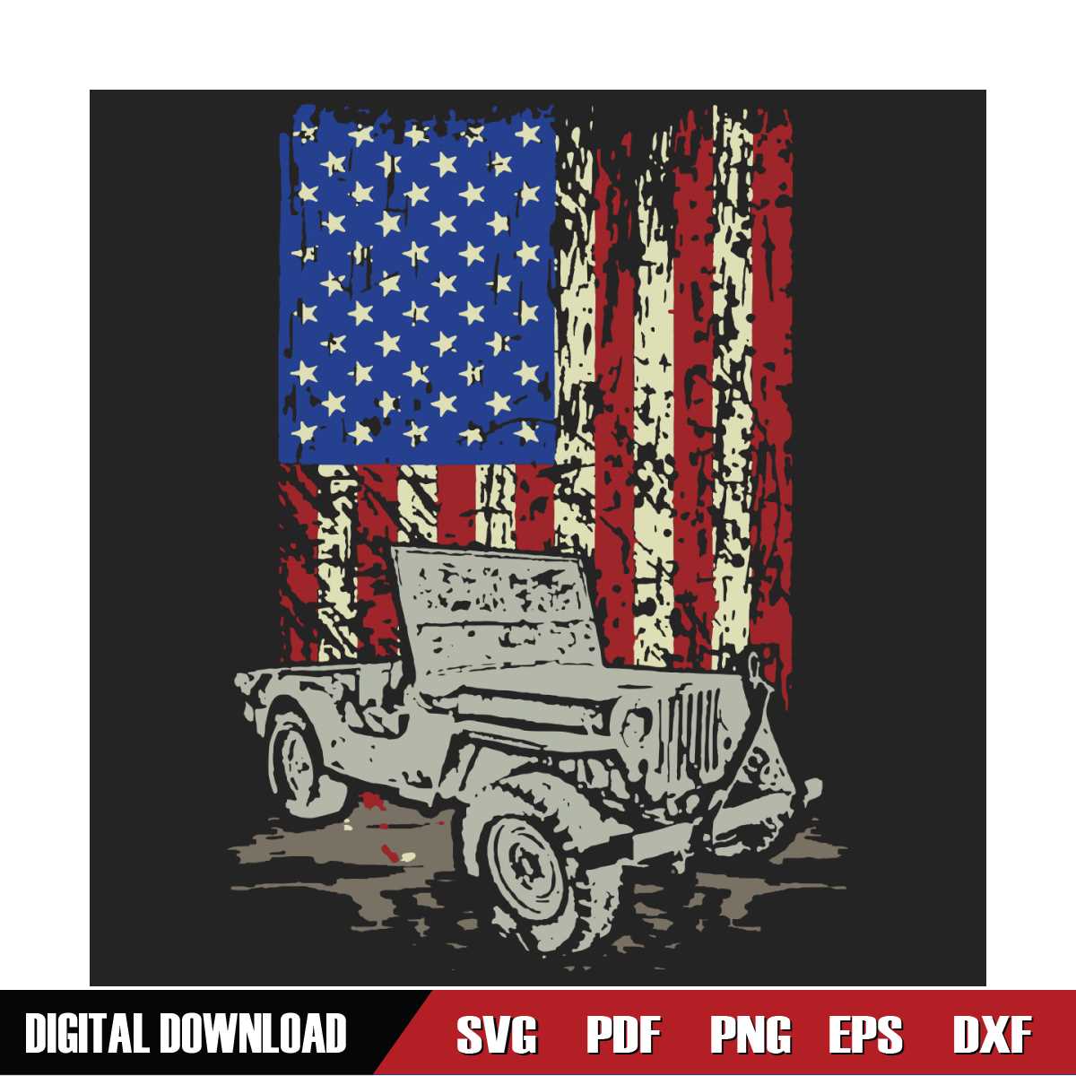 American Flag 4X4 Jeep American Flag 4th Of July Svg, Indepe | Inspire ...