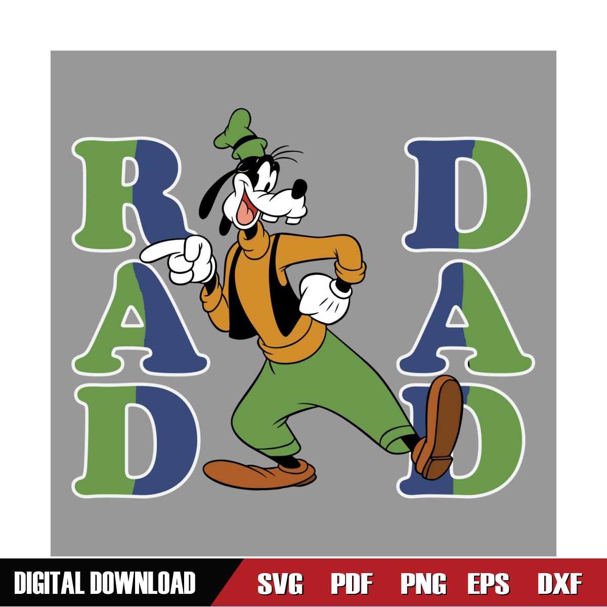 Disney Goofy Rad Dad Svg, Fathers Day Svg, Rad Dad Svg, Disn | Inspire ...