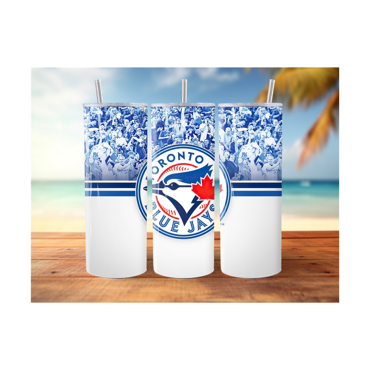 Toronto Blue Jays MBL logo Team 20oz Skinny Tumbler | Inspire Uplift