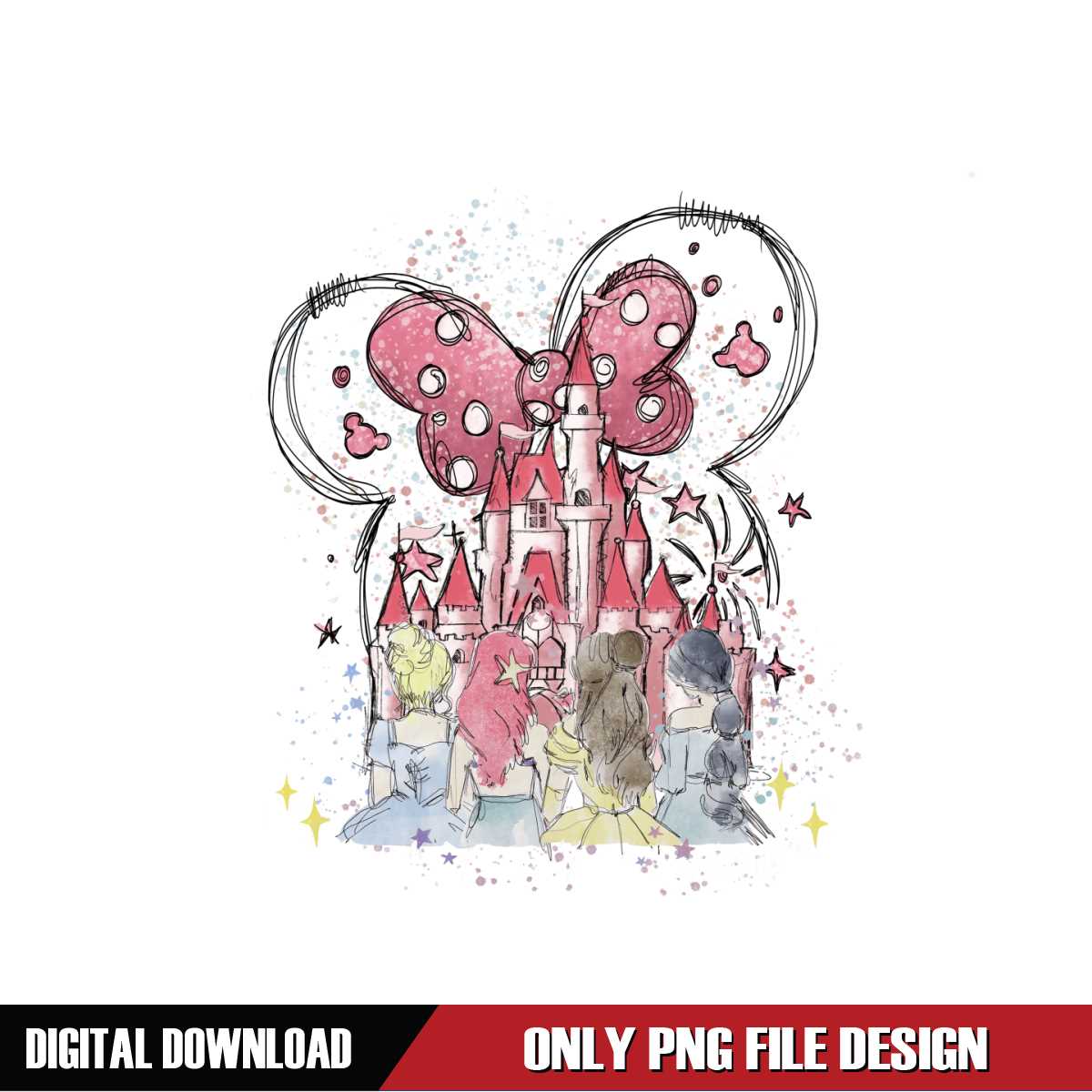Disney Princesses Minnie Mouse Castle PNG - Inspire Uplift