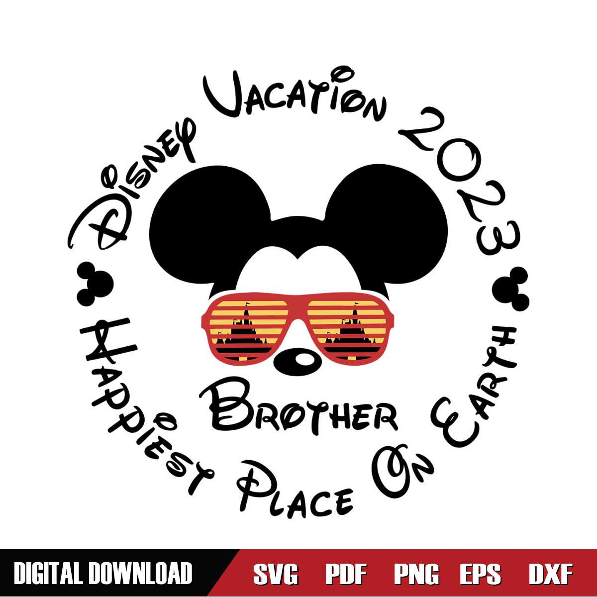 Brother Mickey Mouse Disney Vacation SVG | Inspire Uplift