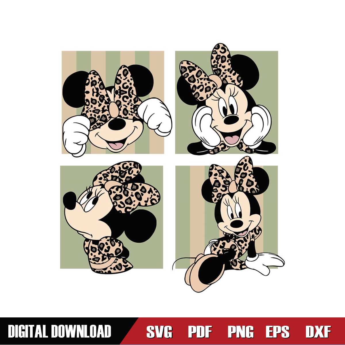 Disney Leopard Girl Minnie Vintage Mouse SVG | Inspire Uplift