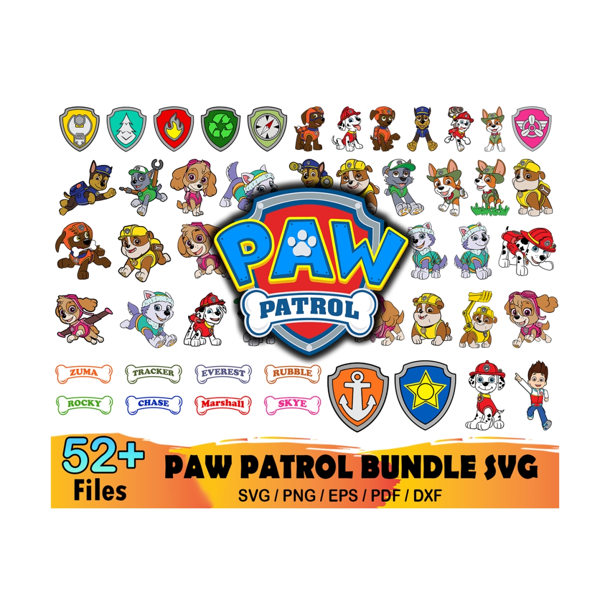 52 Paw Patrol Bundle Svg, Paw Patrol Cut File, Paw Patrol Ve | Inspire ...