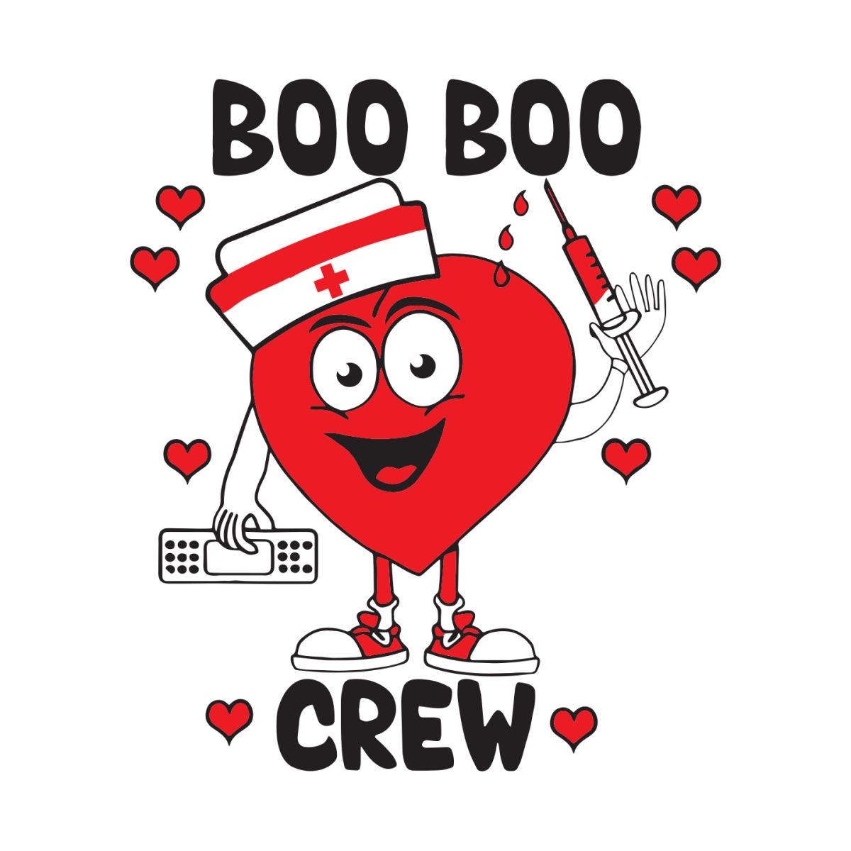 Valentine Boo Boo Crew Svg, Valentine Svg, Nurse Svg, Valent | Inspire ...