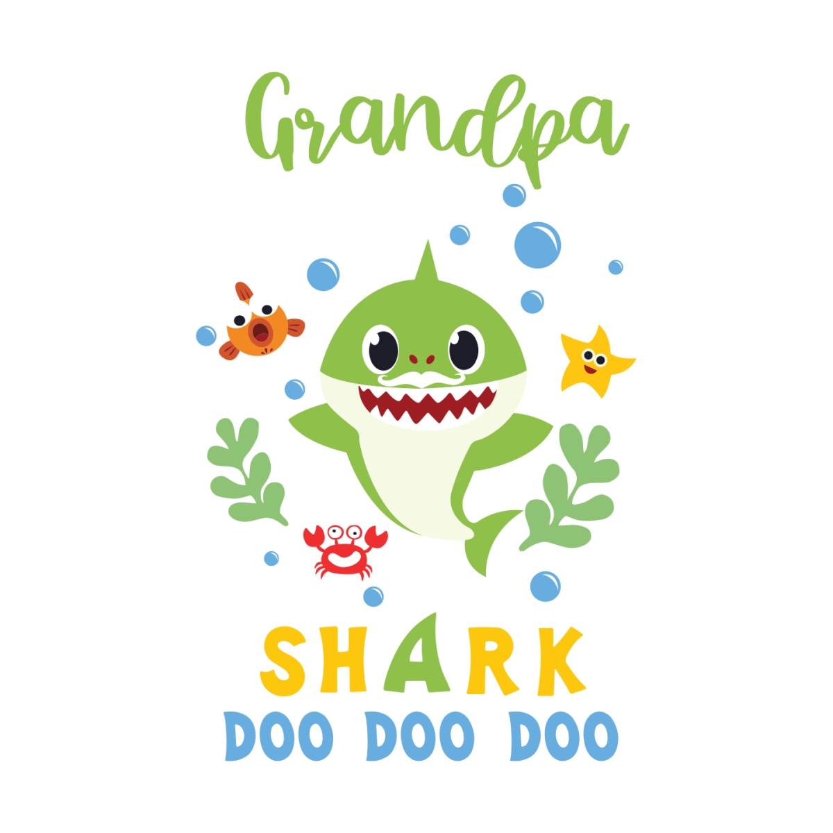 Grandpa Shark Doo Doo Doo Svg, Family Svg, Grandpa Shark Svg - Inspire ...