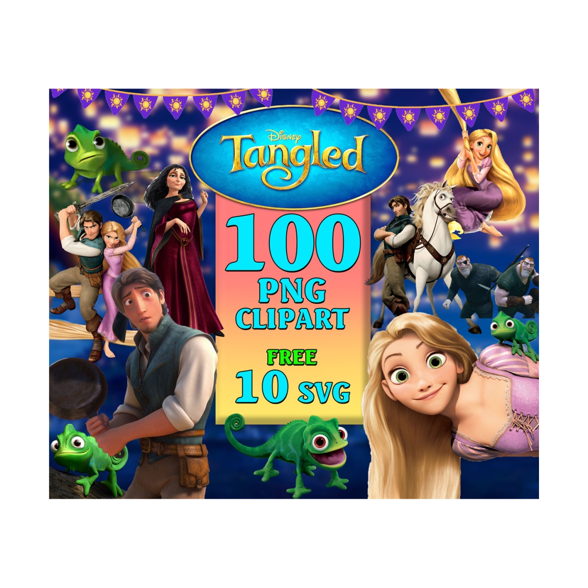 100 Tangled Clipart Png Rapunzel, Princess Disney Bundle, Ta - Inspire Uplift