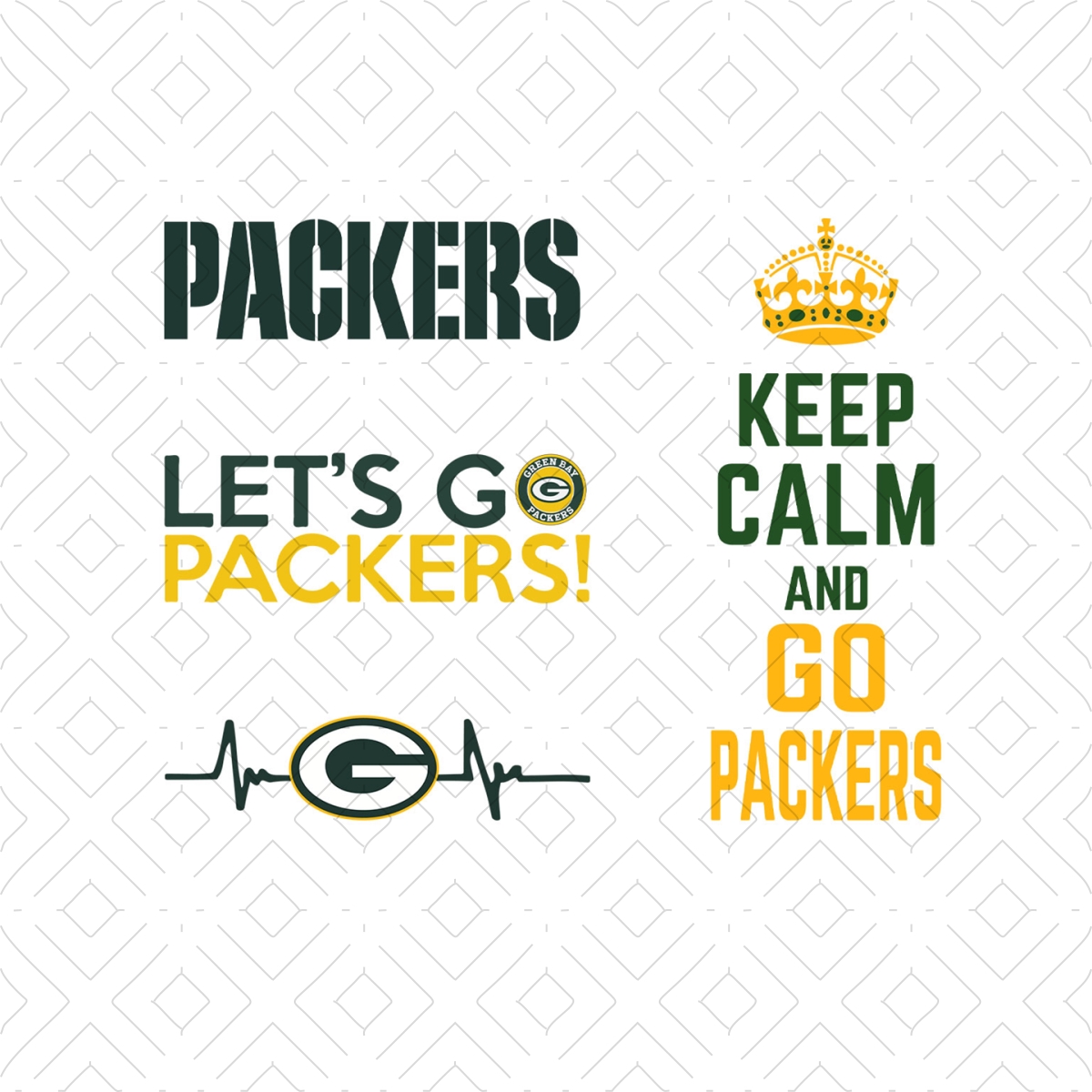 Green Bay Packers SVG, Packers SVG, Go Packers SVG, Keep Cal | Inspire ...