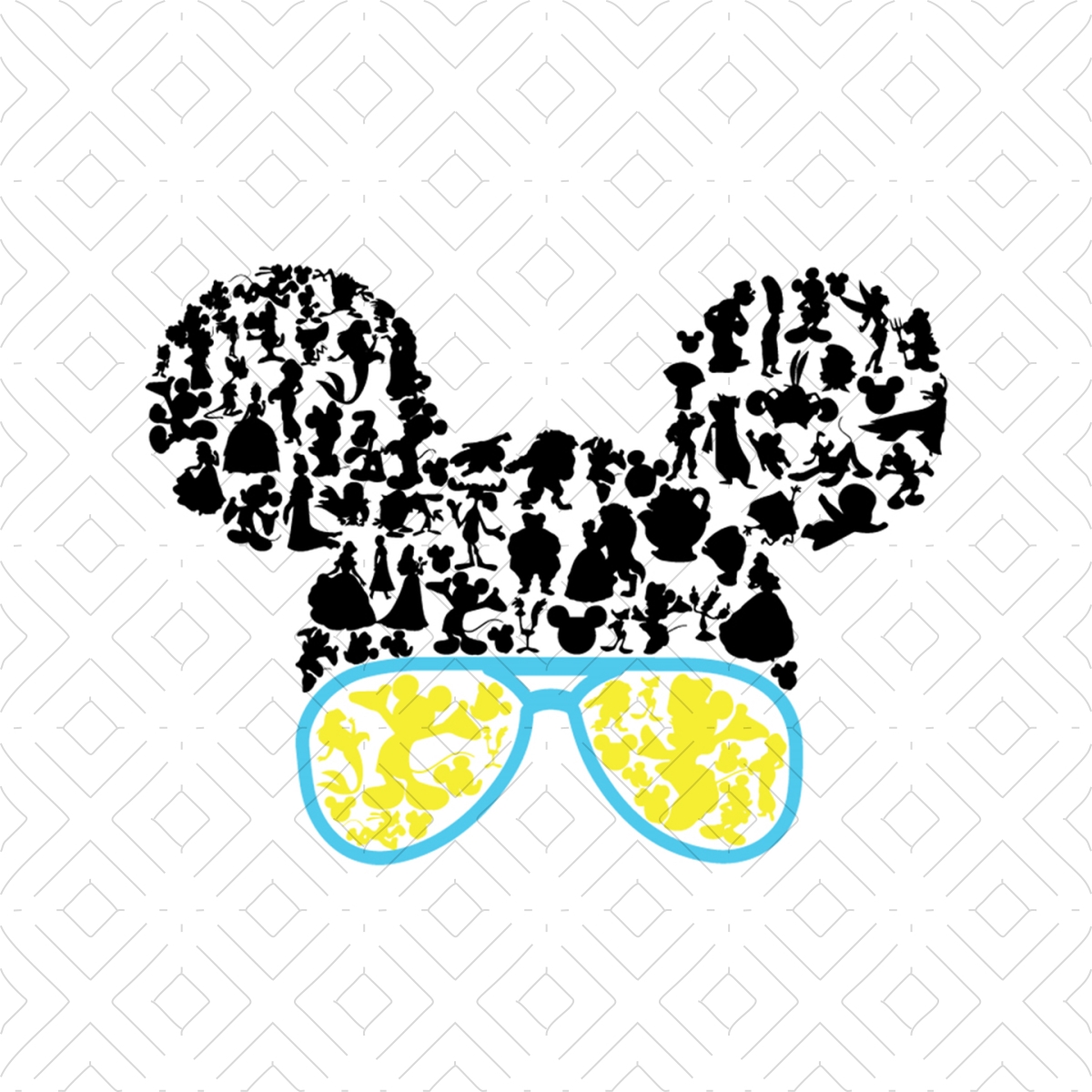 Mickey Head With Glasses Svg, Disney Svg, Mickey Svg, Mickey | Inspire ...