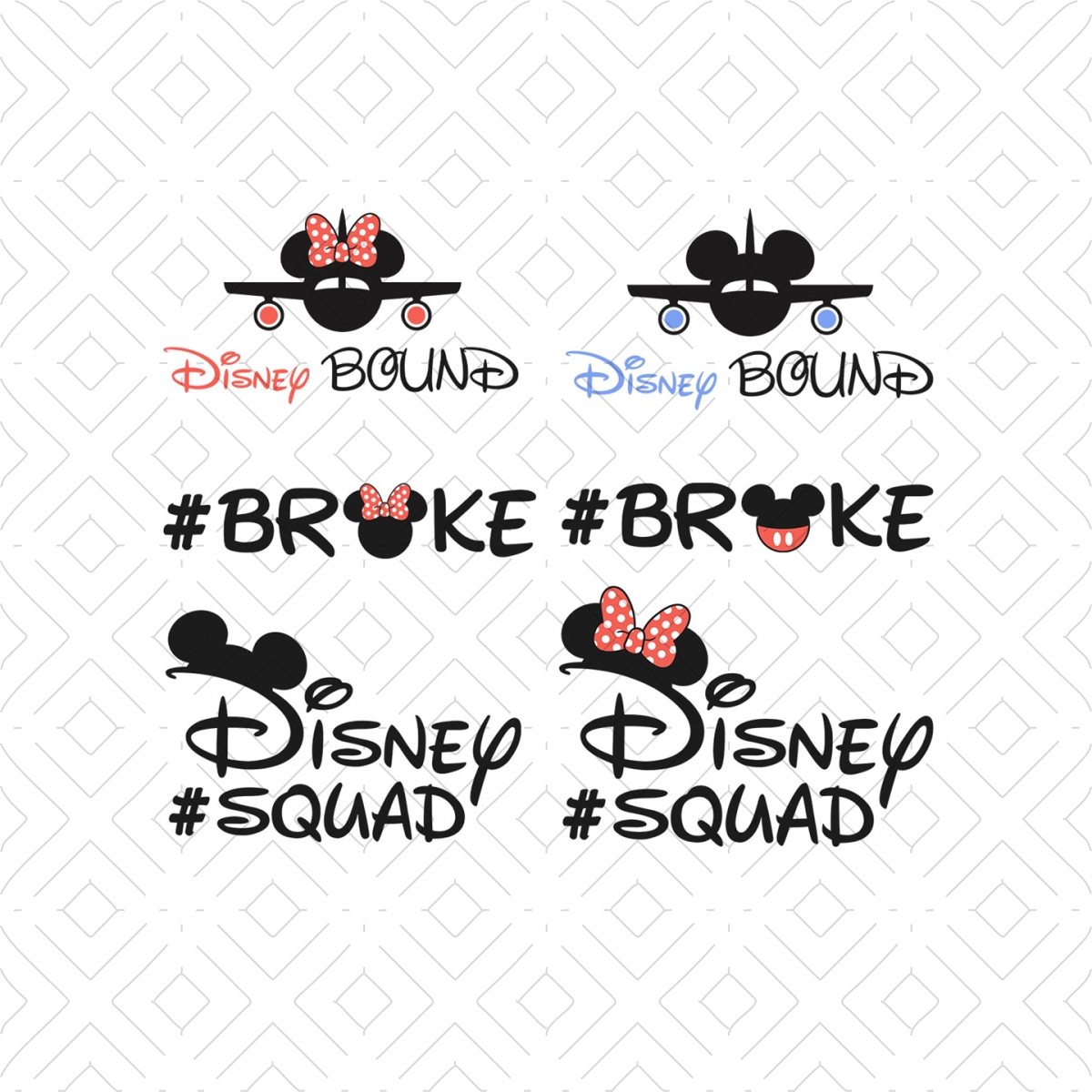Disney Bound SVG, Disney Squad SVG, Mickey & Minnie Mouse SV | Inspire ...