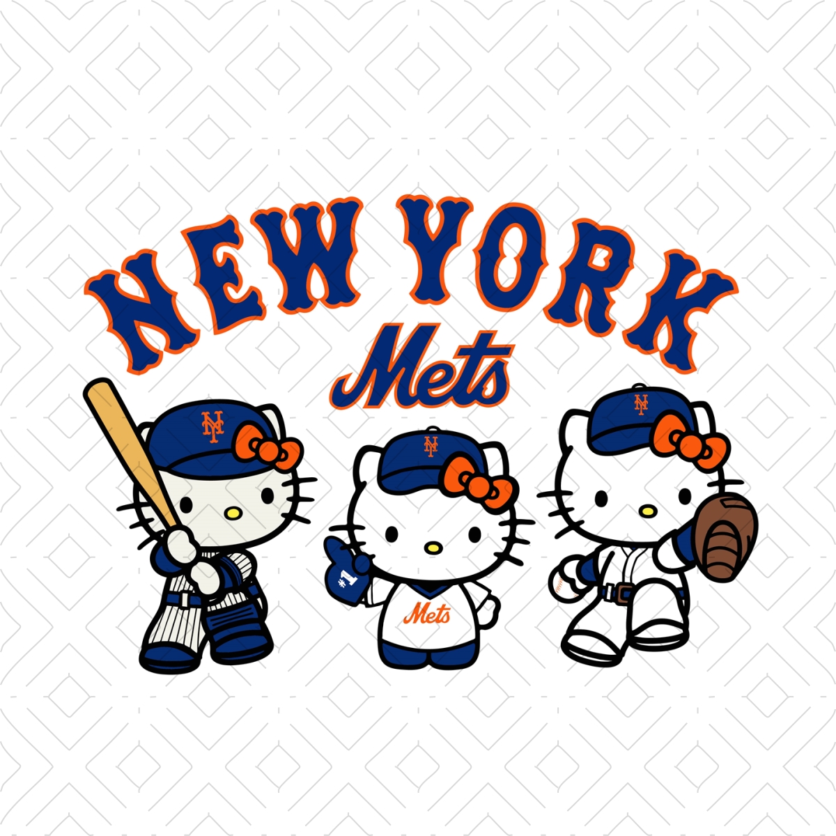 Hello Kitty New York Mets Baseball | Inspire Uplift