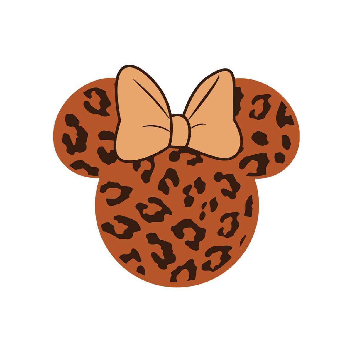 Minnie Mouse Leopard Pattern Head SVG, Disney Mouse SVG, Dis | Inspire ...