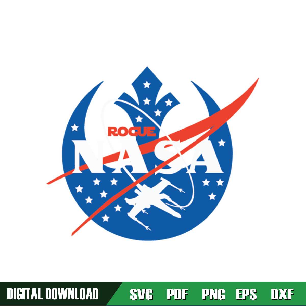 Rogue NASA Rebel Alliance Symbol Star Wars SVG | Inspire Uplift