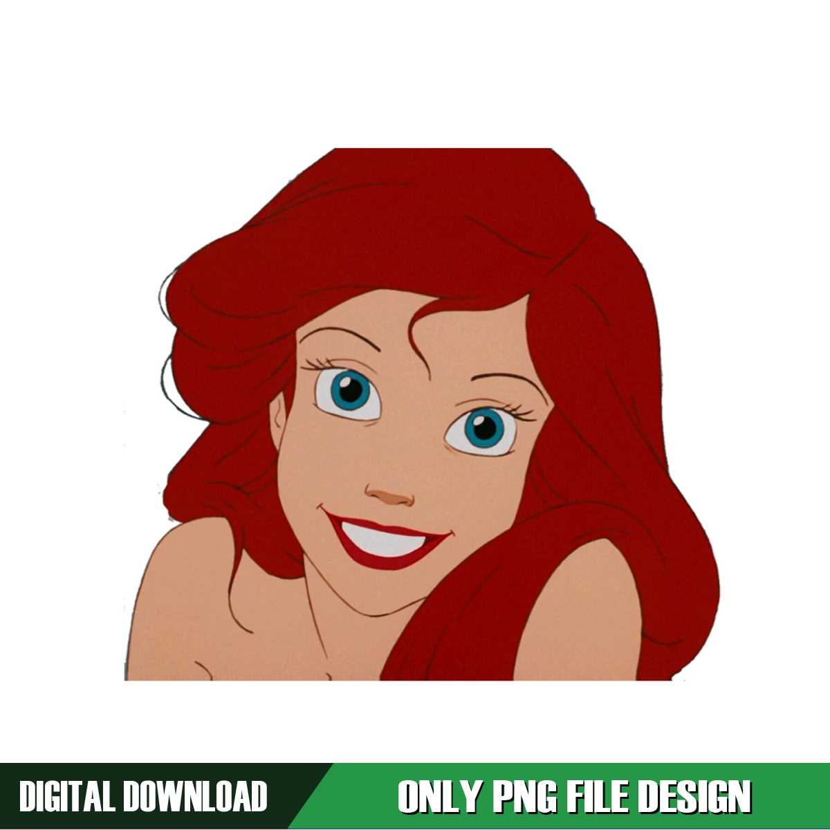 The Little Mermaid Ariel Face PNG Vector Clipart | Inspire Uplift
