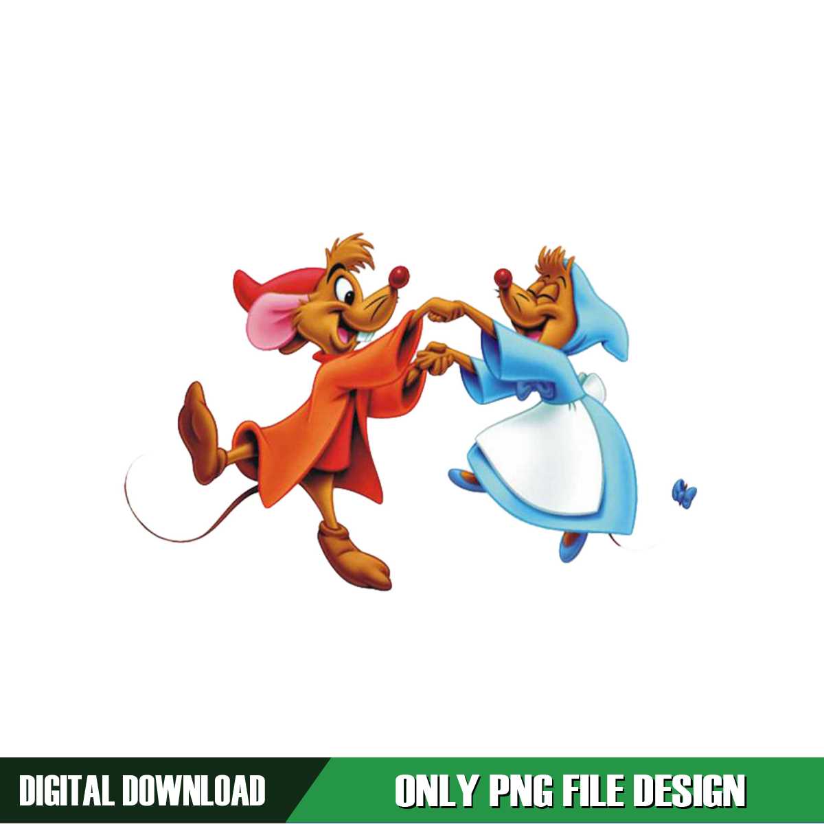 Dancing Cinderella Mice Jaq and Perla Disney Cartoon PNG | Inspire Uplift