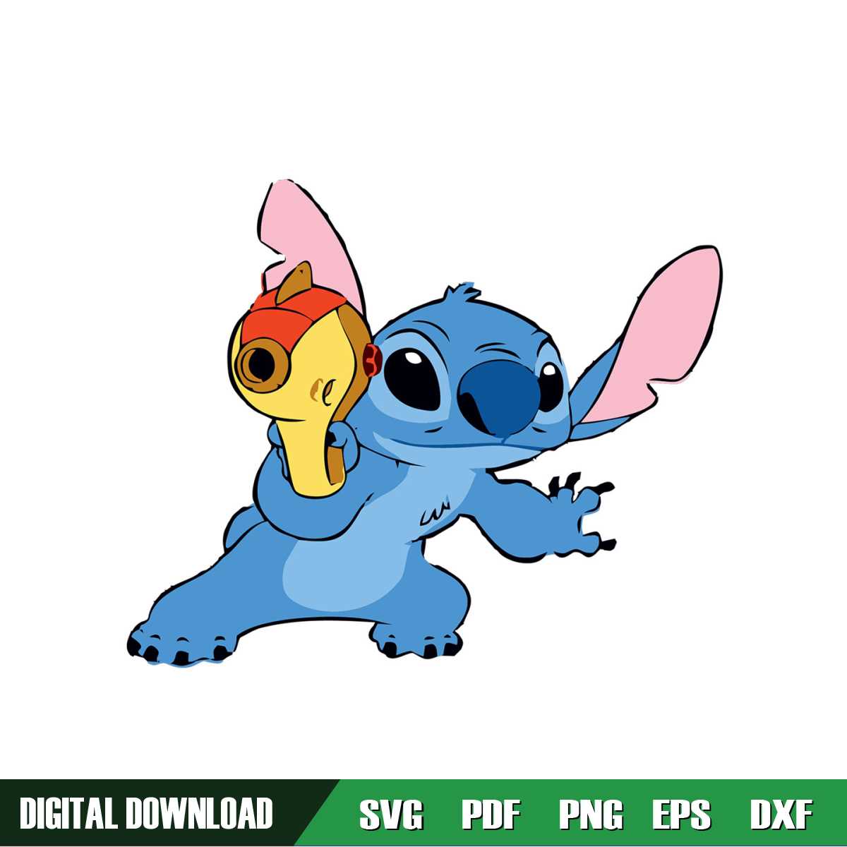 Alien Dog Stitch Battle Mode Disney SVG | Inspire Uplift