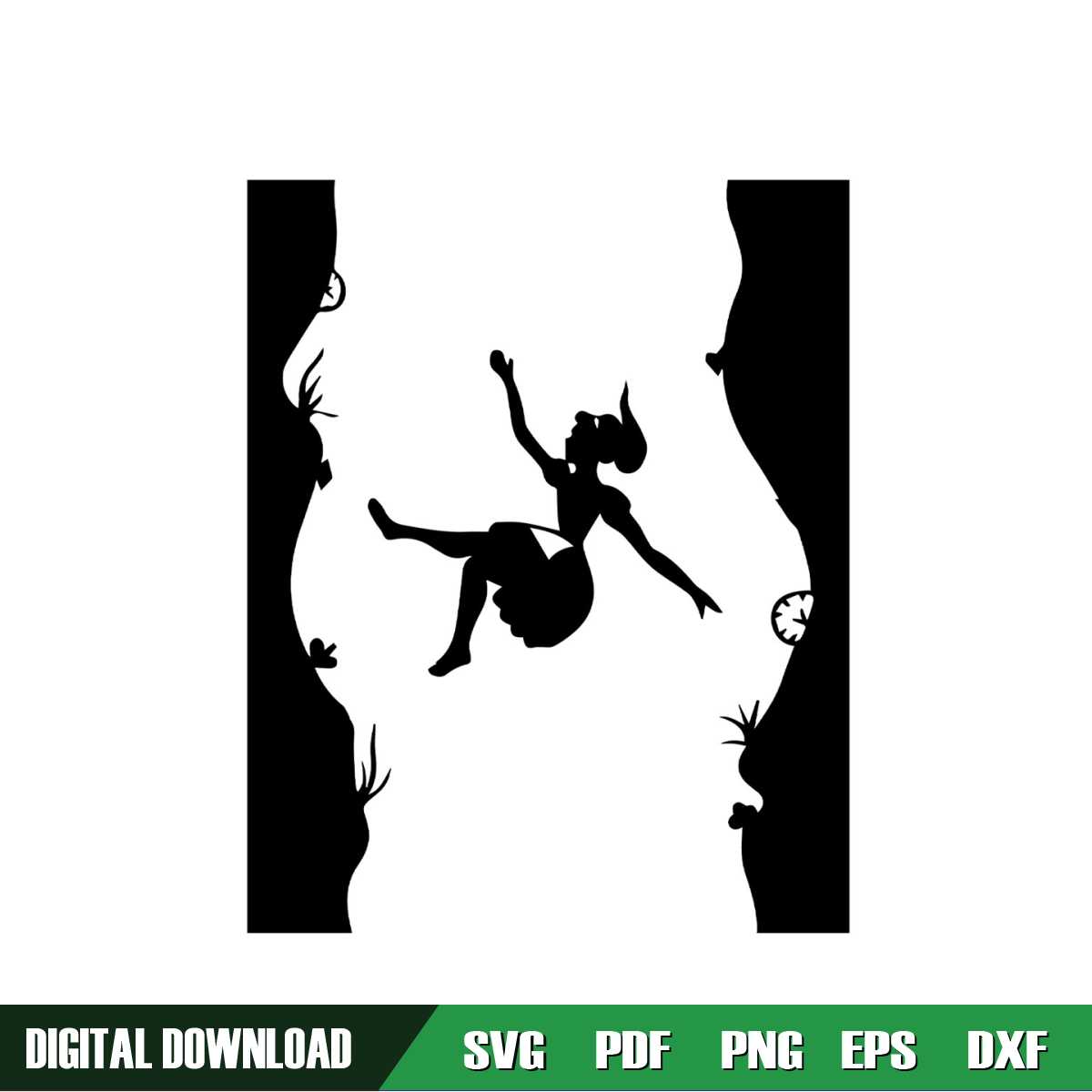 Alice Falling Down The Rabbit Hole SVG | Inspire Uplift