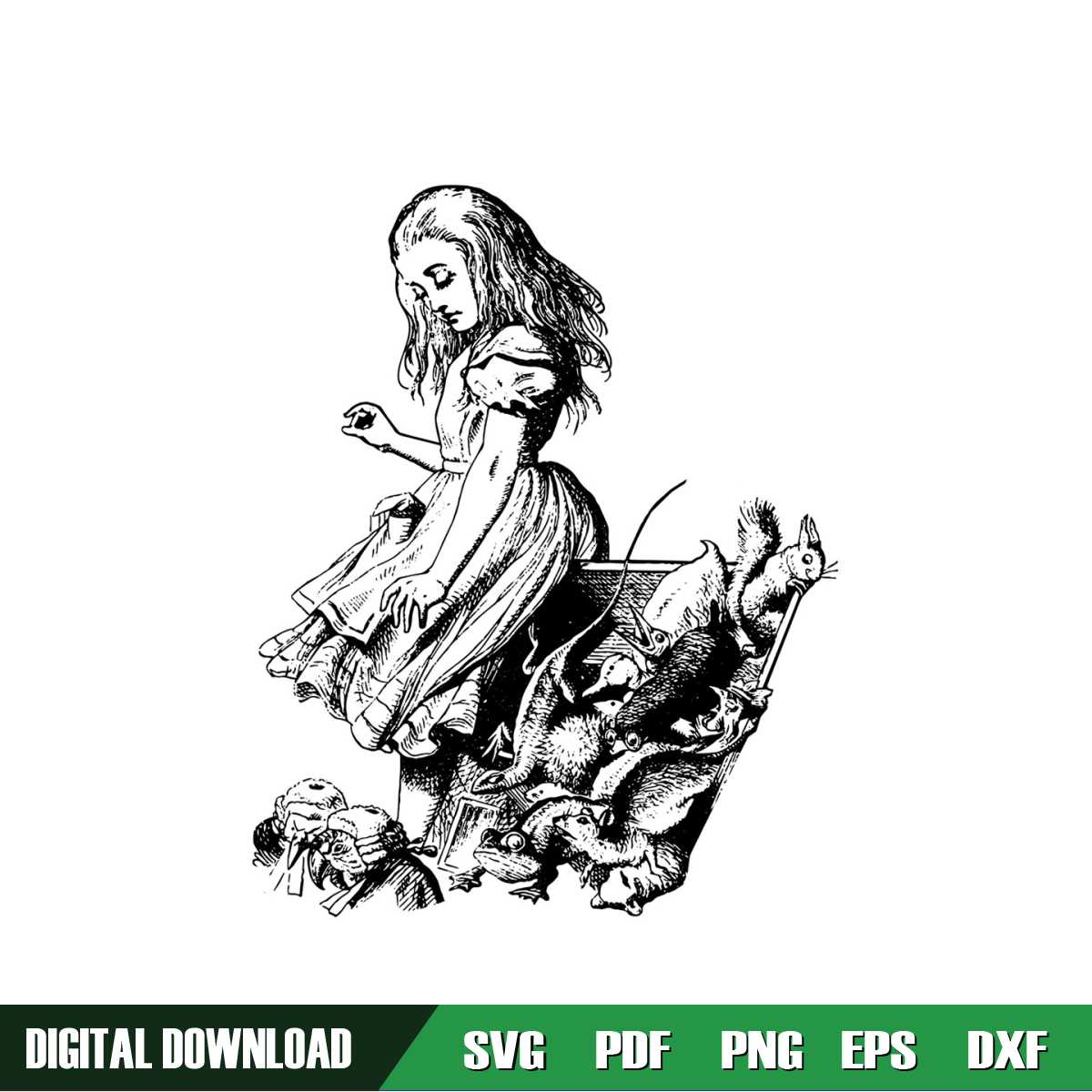 Little Girl Alice & The Animal Family Alice In Wonderland SV | Inspire ...