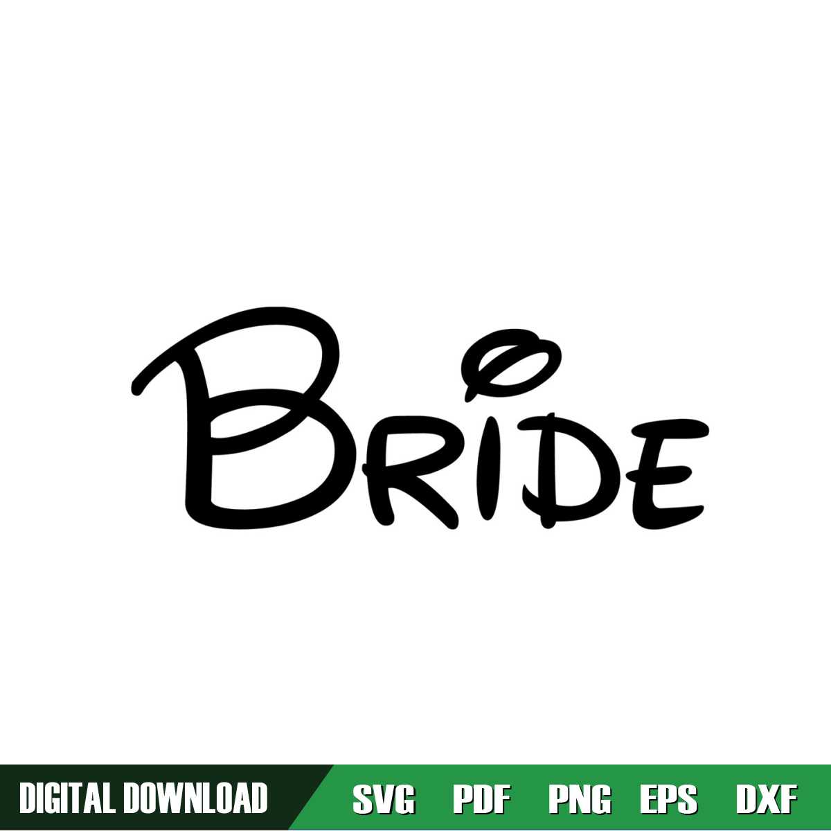 Disney Bride Magic Mouse Wedding Silhouette SVG | Inspire Uplift