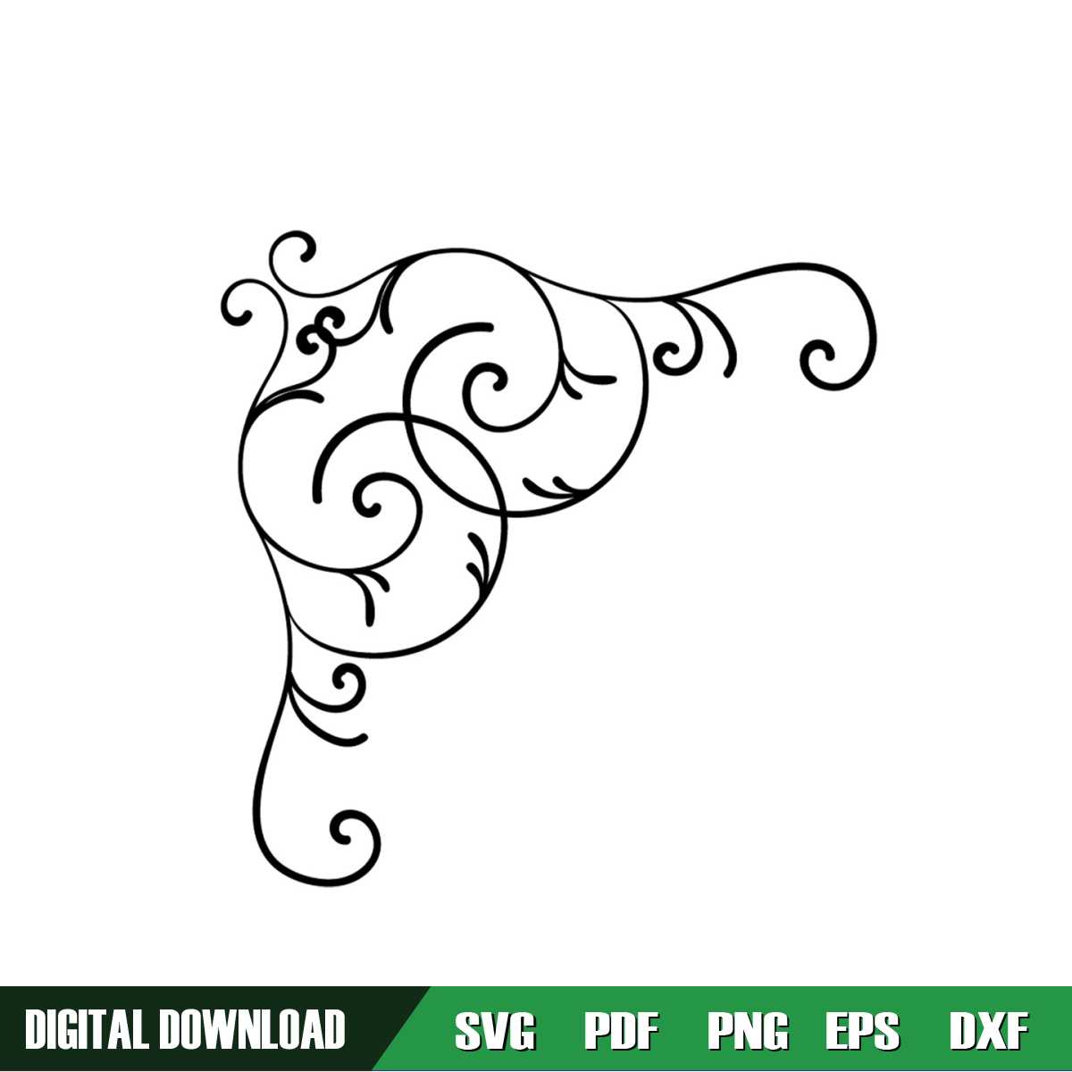Disney Ornamental Curly Corner Cinderella Cartoon SVG | Inspire Uplift