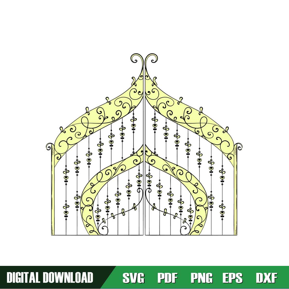 Disney Cinderella Castle Gate Sticker Clipart SVG | Inspire Uplift