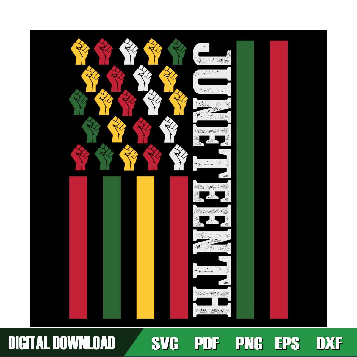 Juneteenth Black History Flag Svg, Juneteenth Svg, Juneteent | Inspire ...