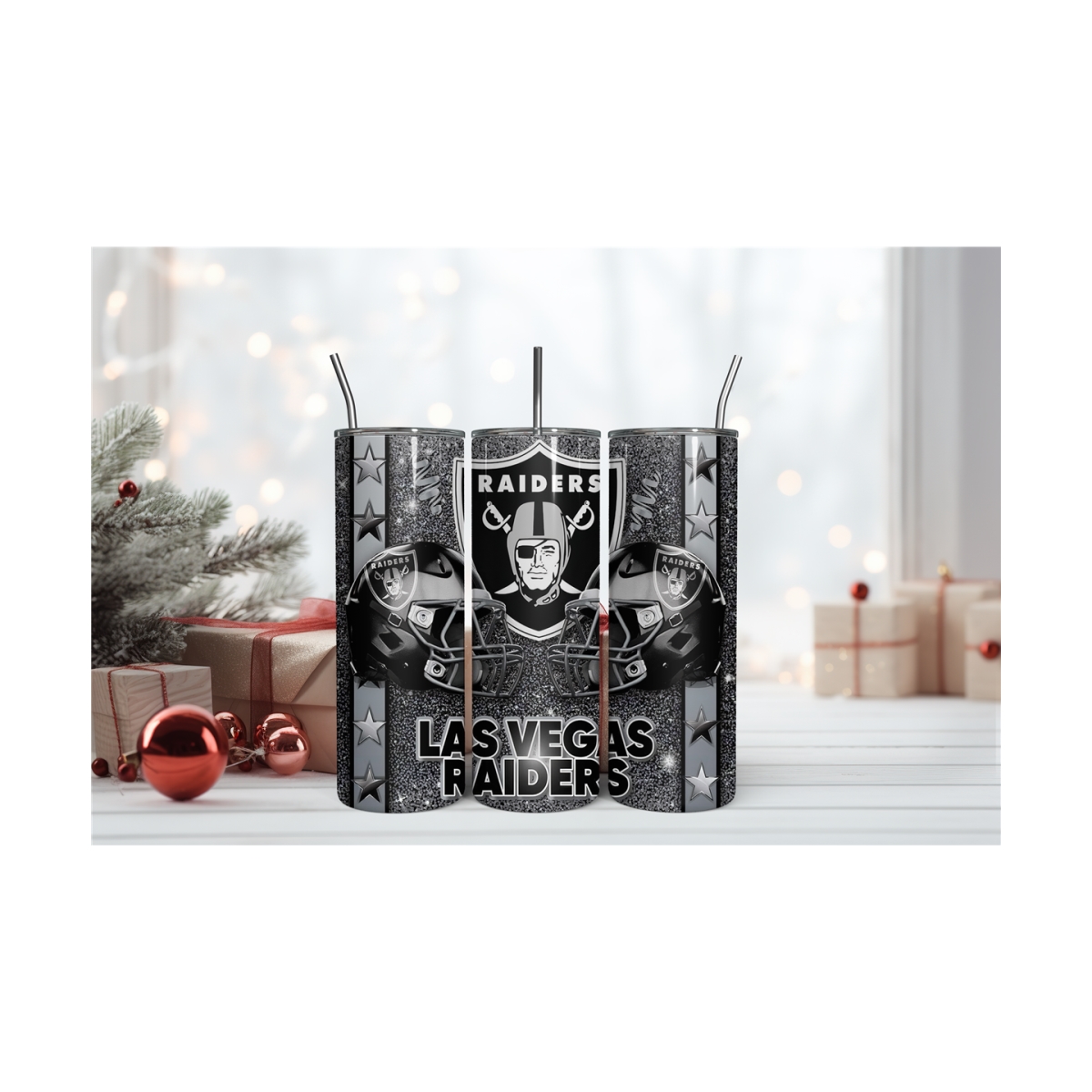 3D Las Vegas Raiders Sublimation Tumbler PNG File | Inspire Uplift
