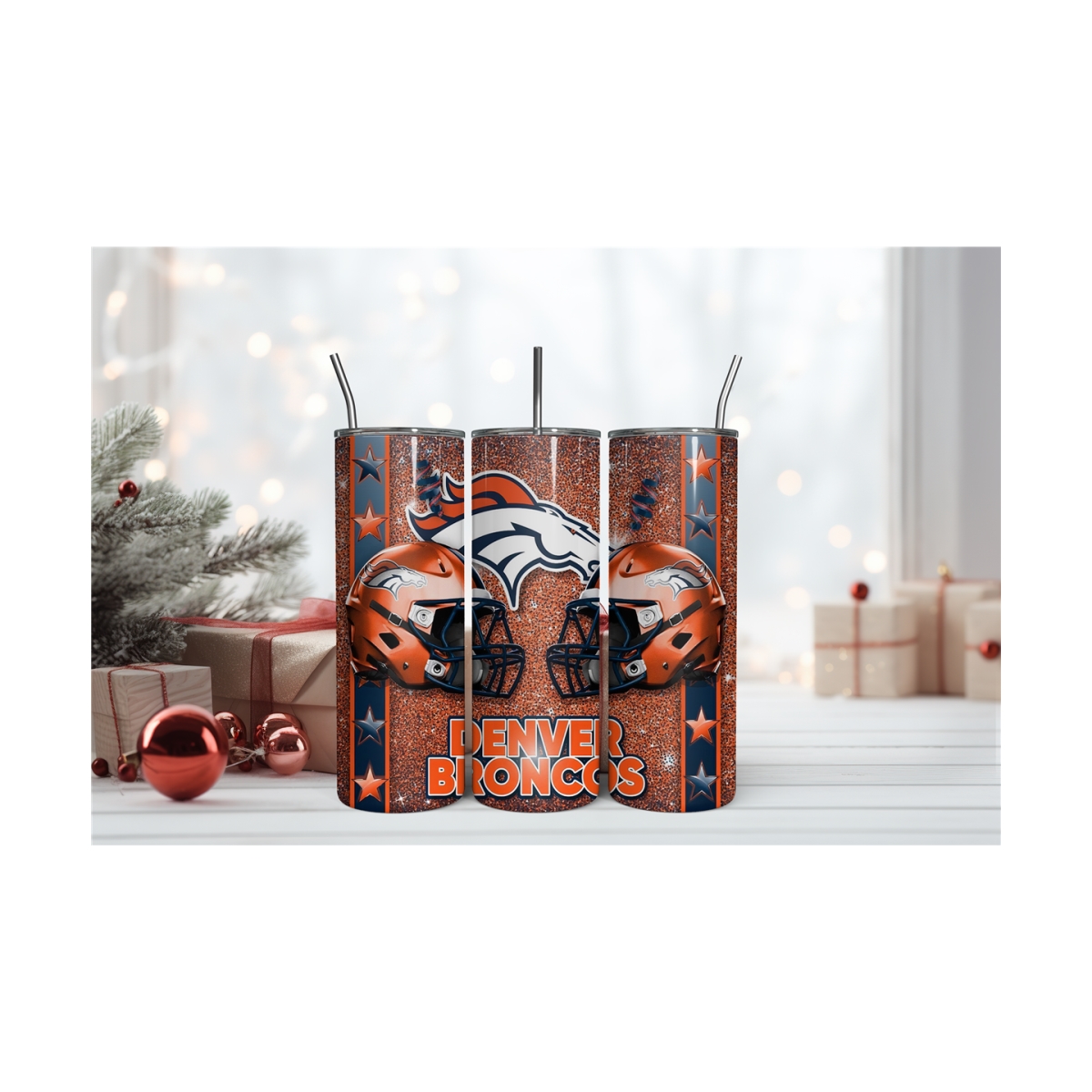 3D Denver Bronco Sublimation Tumbler PNG File | Inspire Uplift