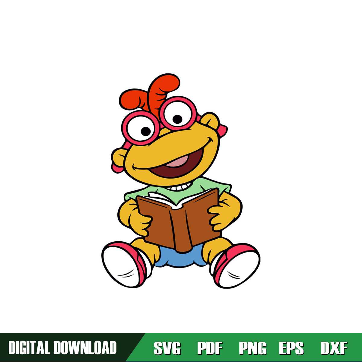 Skeeter Reading Book The Muppet Babies SVG | Inspire Uplift