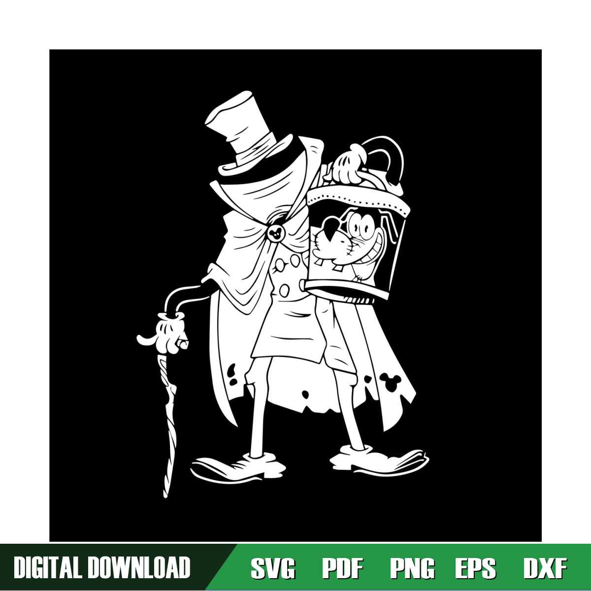 HatBox Goofy Haunted Mansion SVG, Haunted Mansion SVG, Hallo | Inspire ...