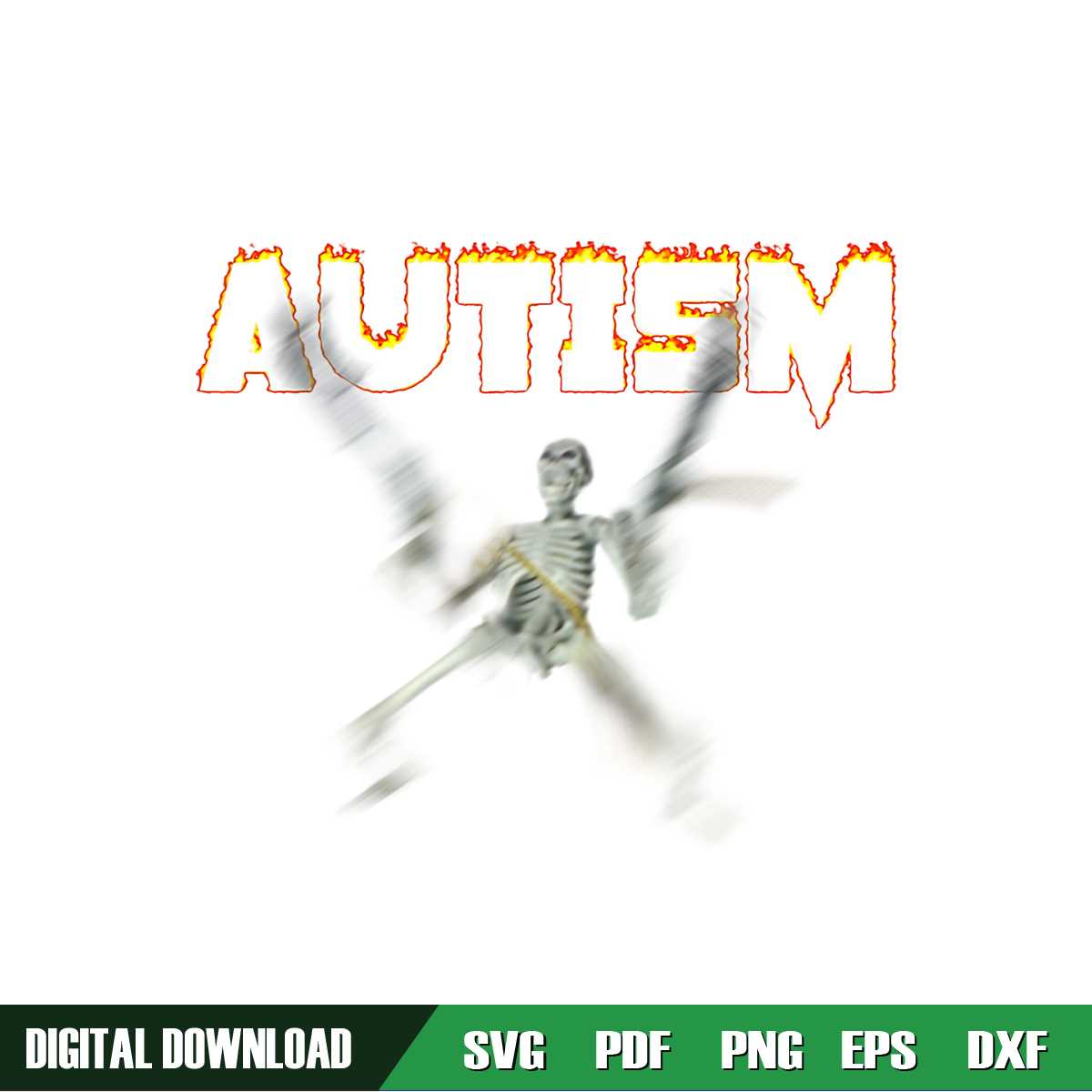Autism Skeleton Meme Png, Digital Download | Inspire Uplift