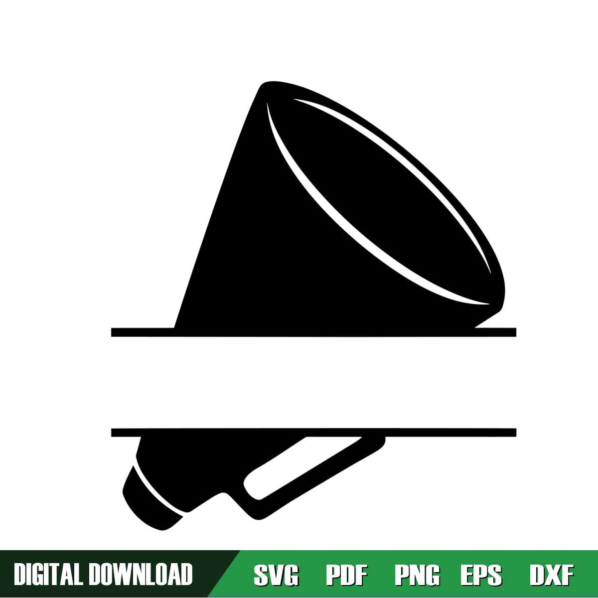 Cheer Megaphone SVG Cut File, Cheerleader Name Frame, Monogr - Inspire ...