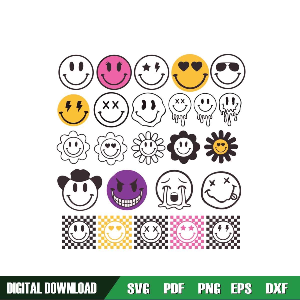 Smiley face svg, smiley svg, drippy smiley svg, melting smil | Inspire ...