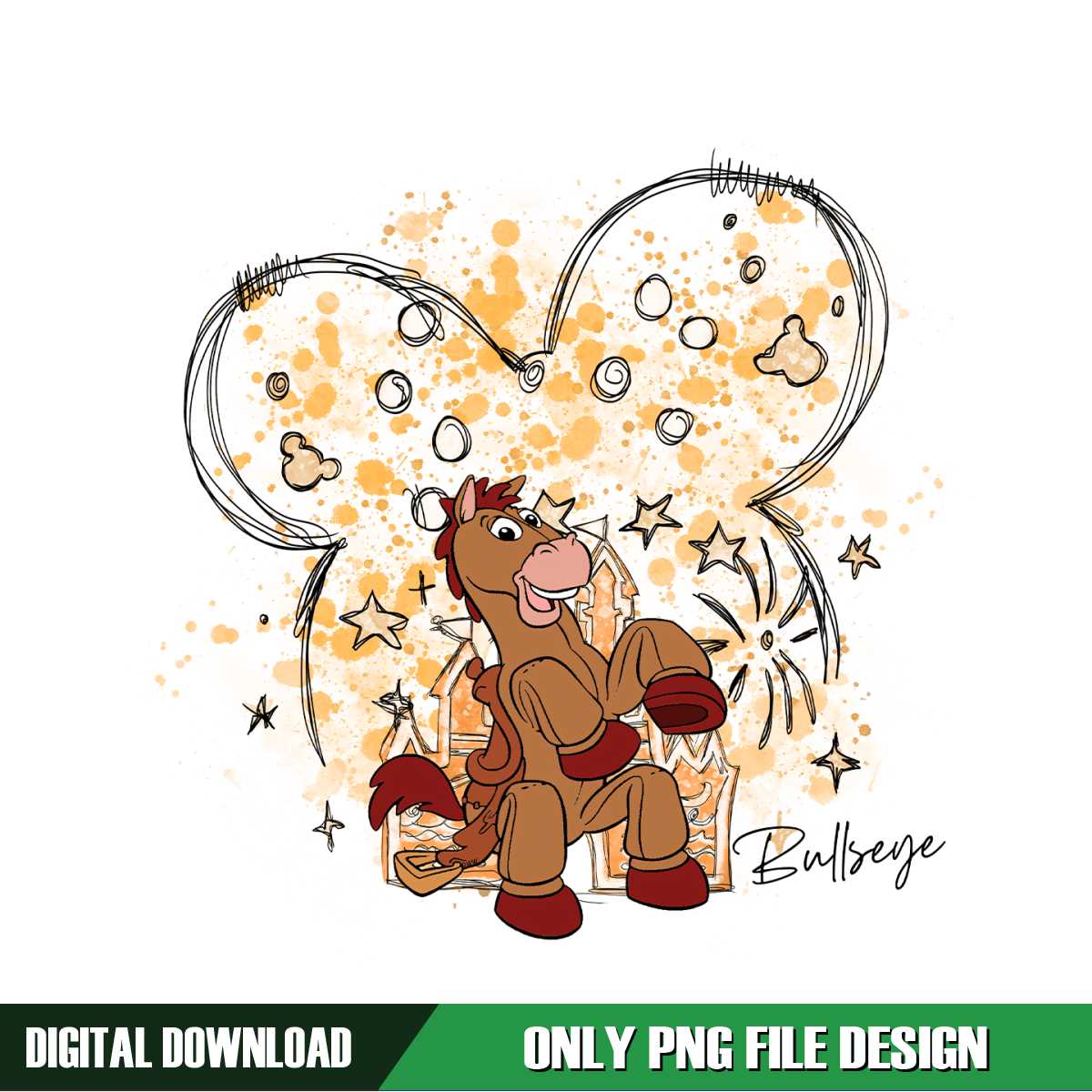 Disney Bullseye Horse Mickey Castle PNG - Inspire Uplift