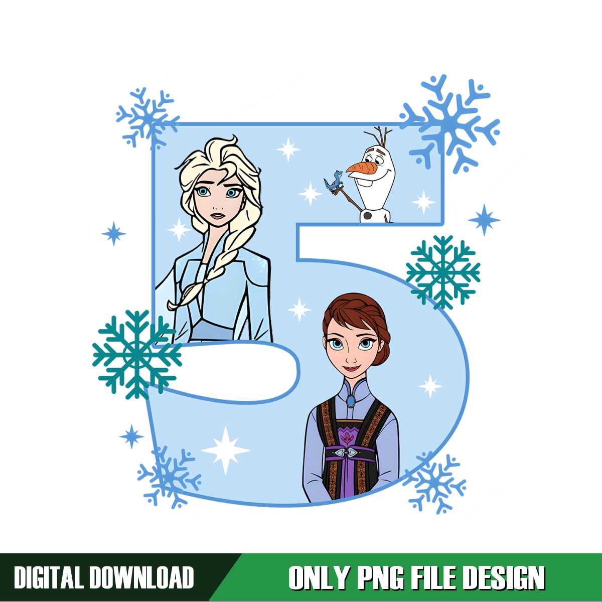 Frozen Elsa Princess Happy 5th Birthday PNG | Inspire Uplift