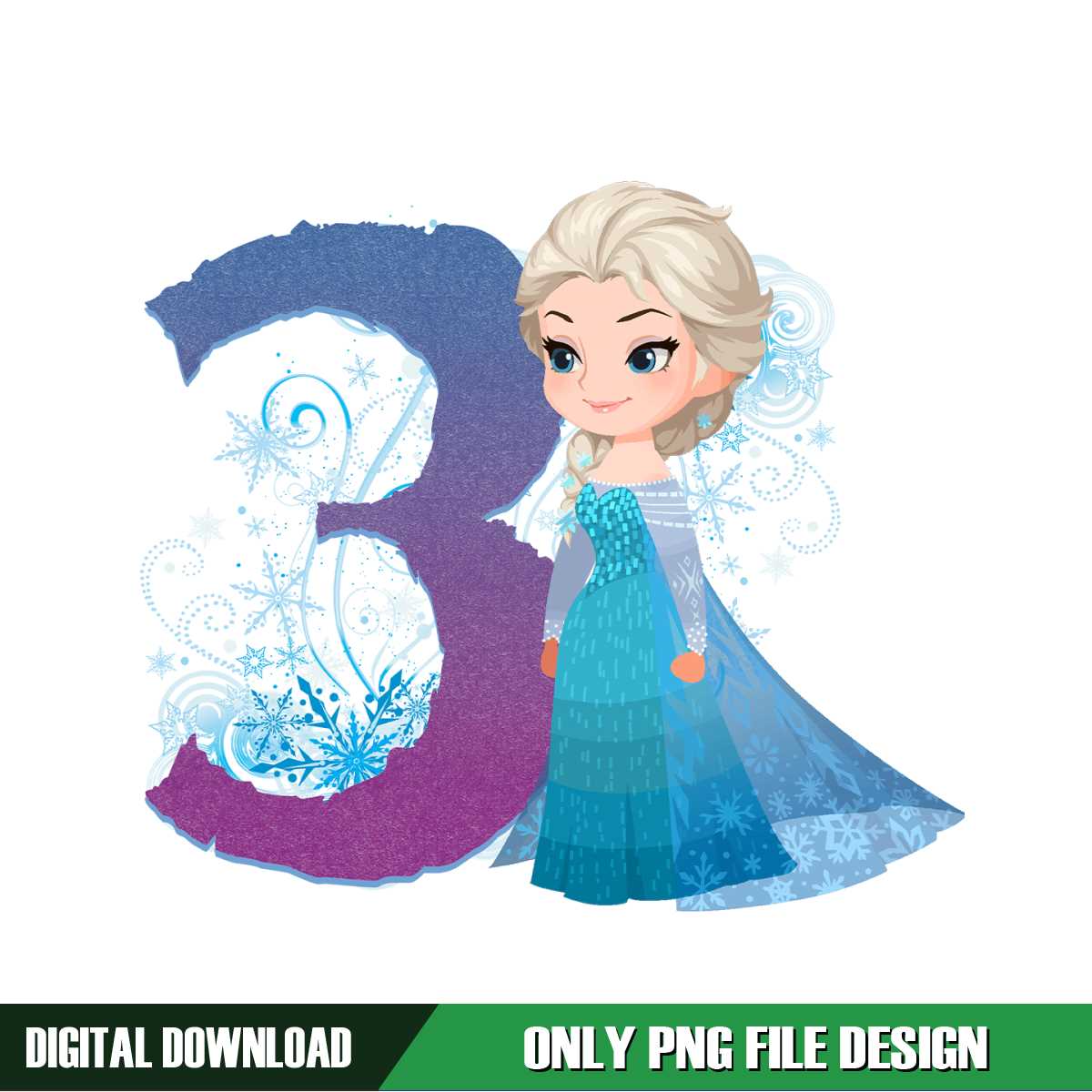 Disney Frozen Elsa Happy 3rd Birthday PNG | Inspire Uplift