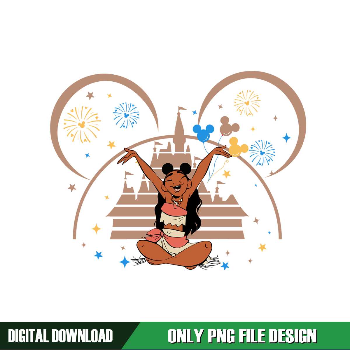 Mickey Castle Princess Moana PNG - Inspire Uplift