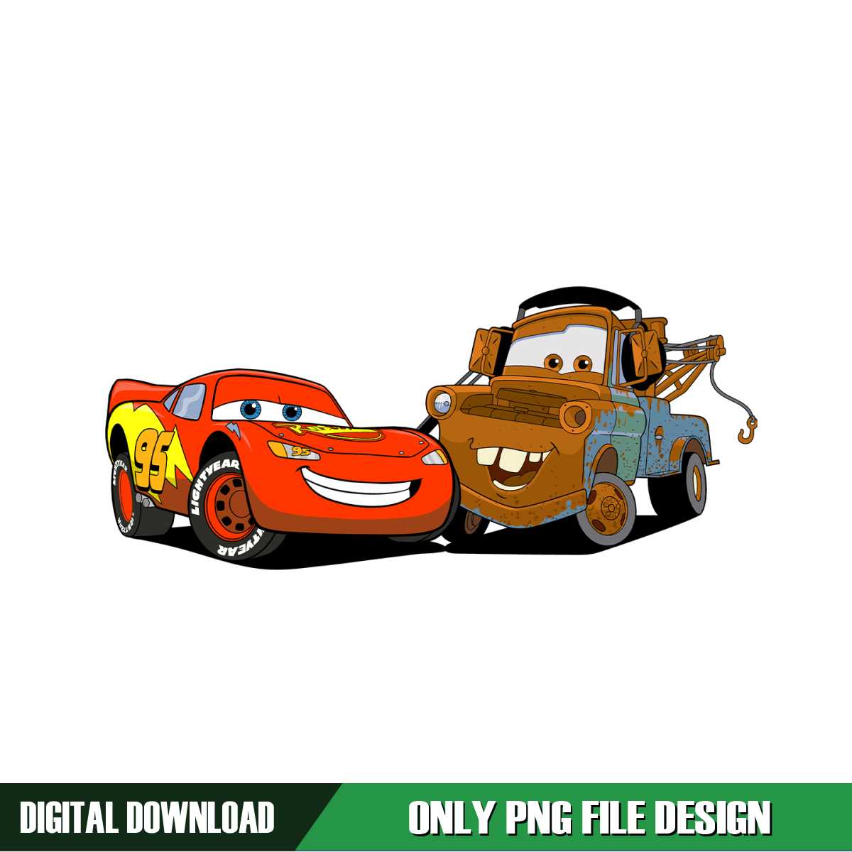 Disney Cars Lightning McQueen and Mater PNG | Inspire Uplift