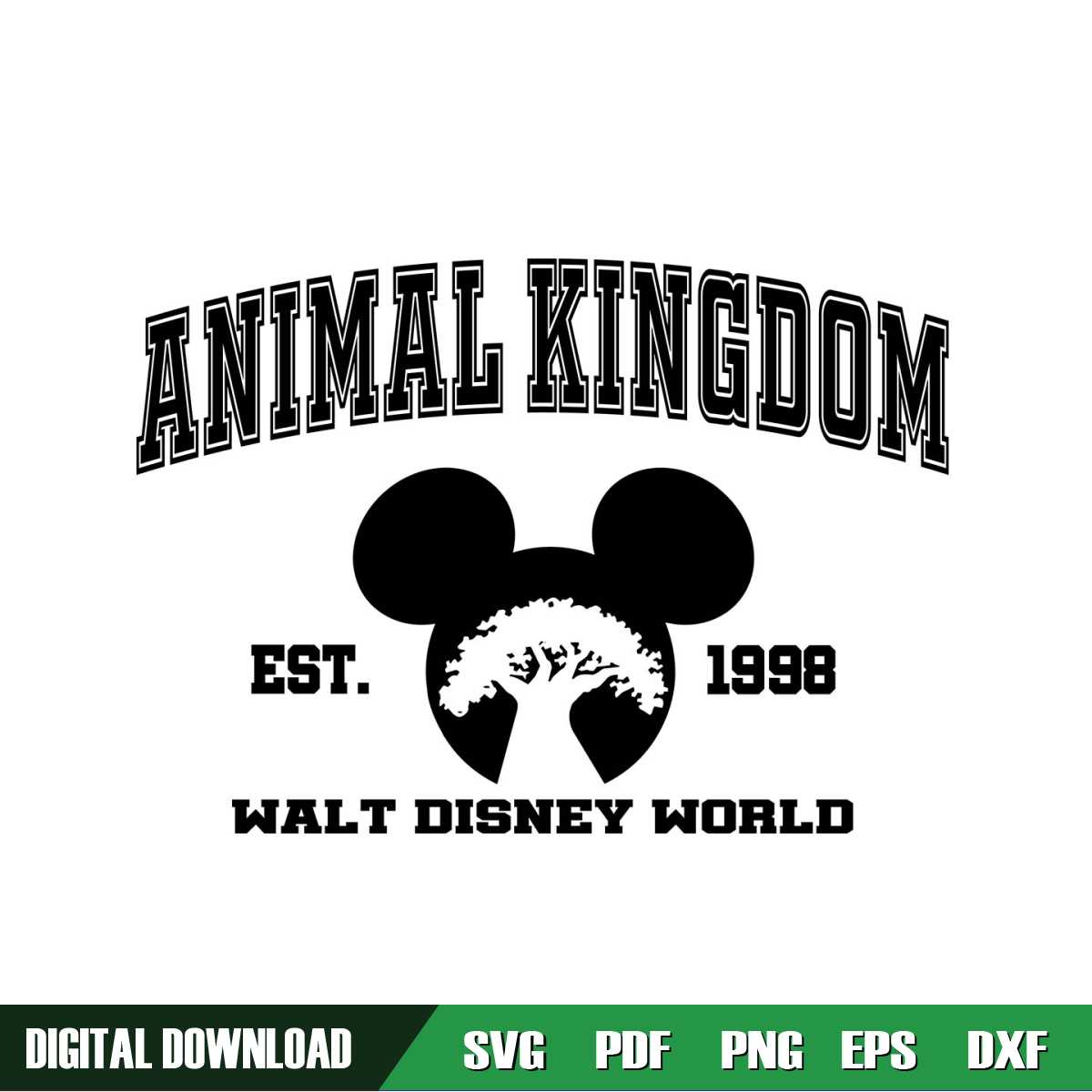 Walt Disney World Animal Kingdom Est 1998 SVG | Inspire Uplift