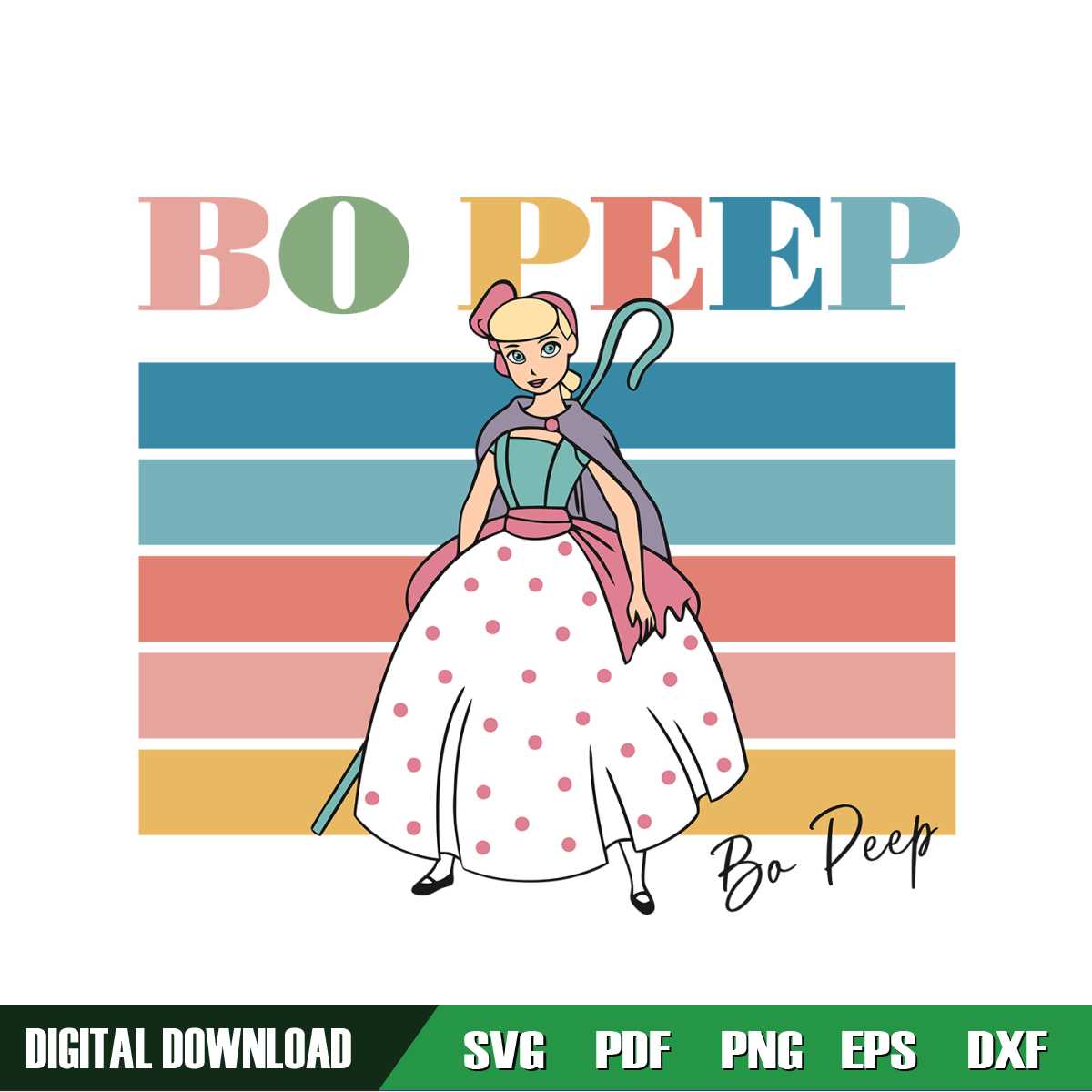 Retro Bo Beep Disney Toy Story Svg | Inspire Uplift