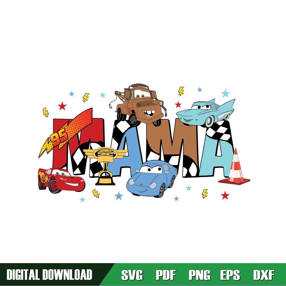 Disney Pixar Cars Mama SVG | Inspire Uplift