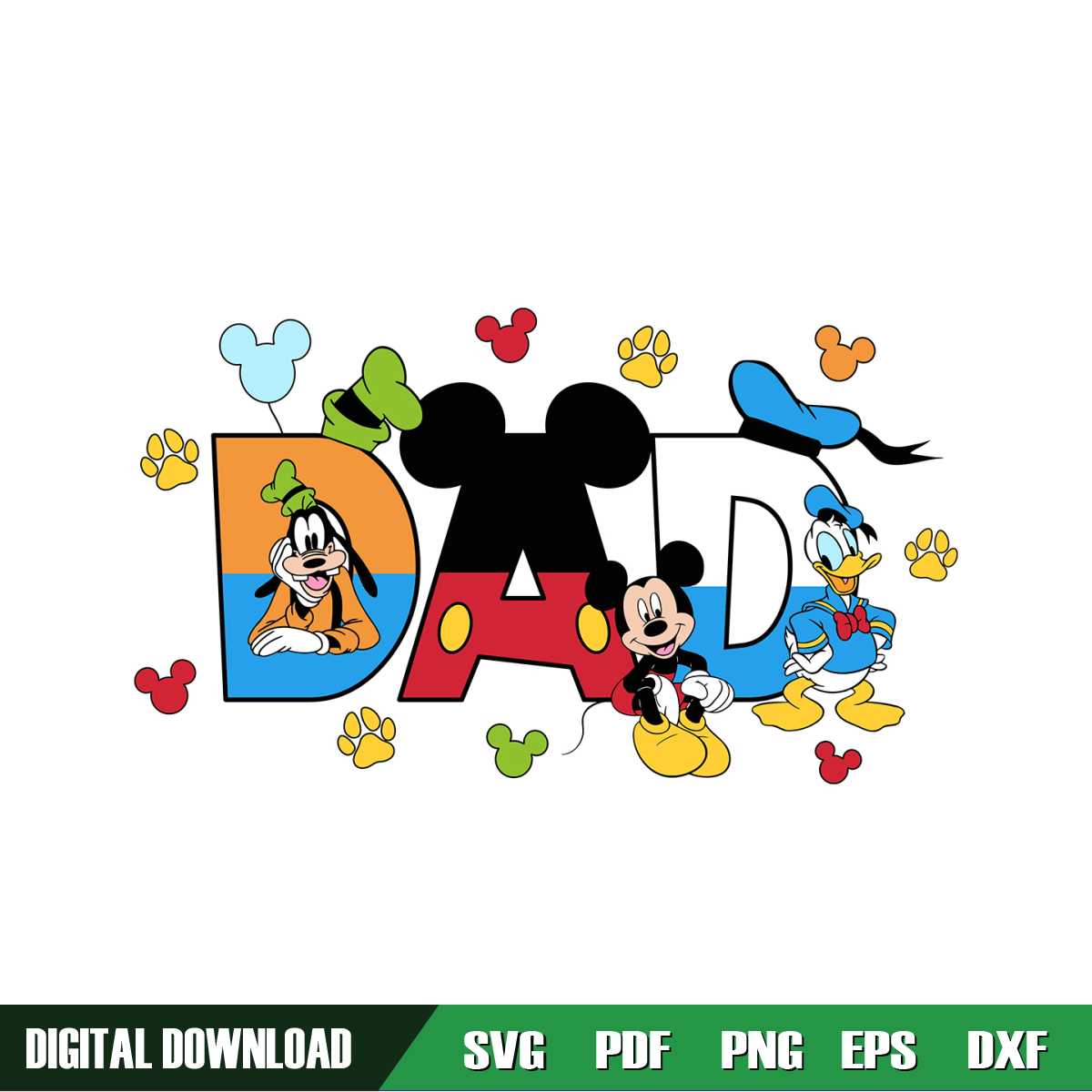 Disney Dad Mickey Mouse and Donald Duck SVG | Inspire Uplift