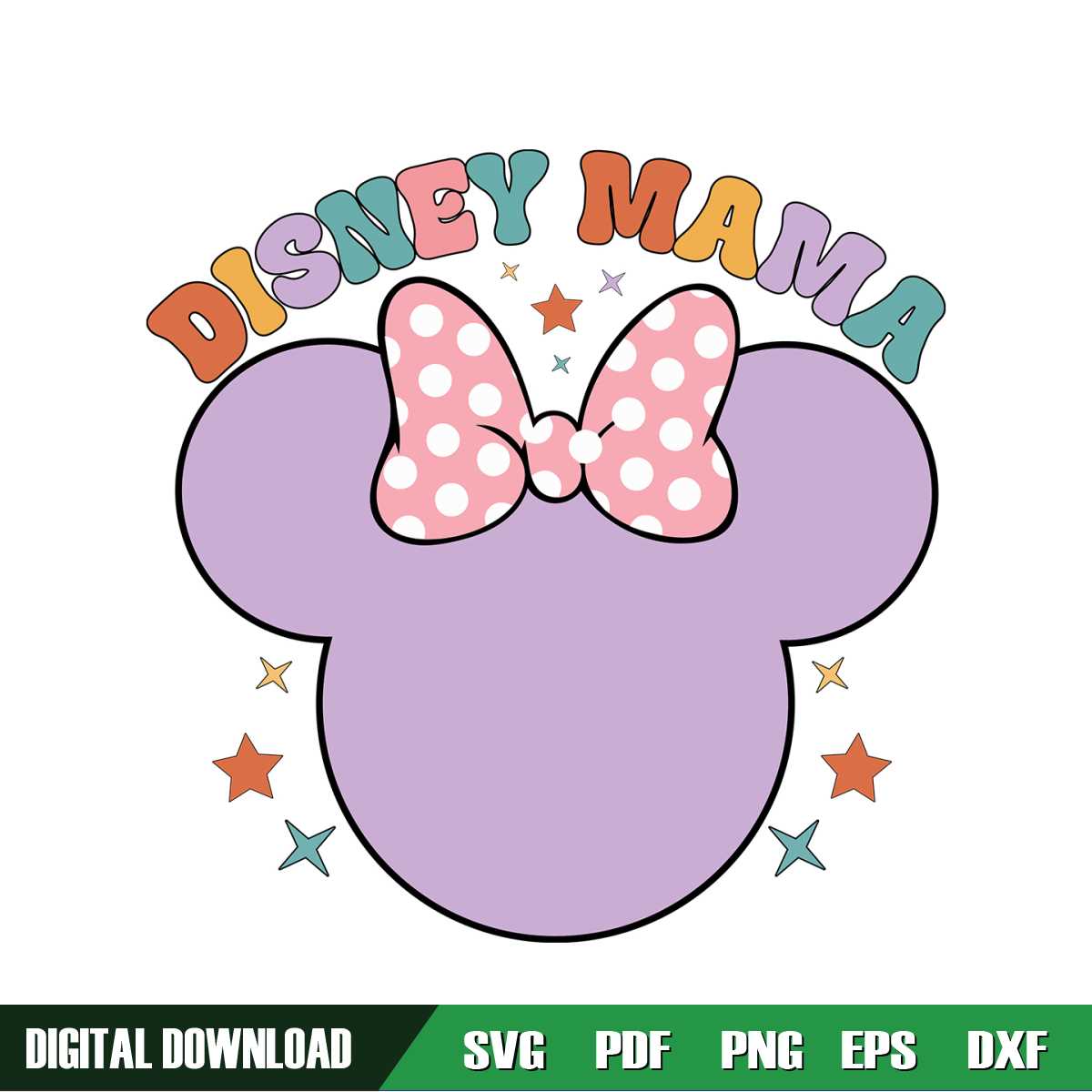 Disney Mama Minnie Mouse Pink Bow SVG - Inspire Uplift