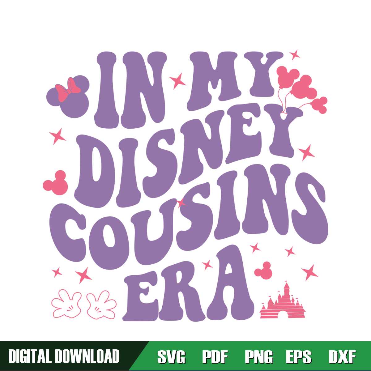 In My Disney Cousins Era Minnie Balloon SVG | Inspire Uplift