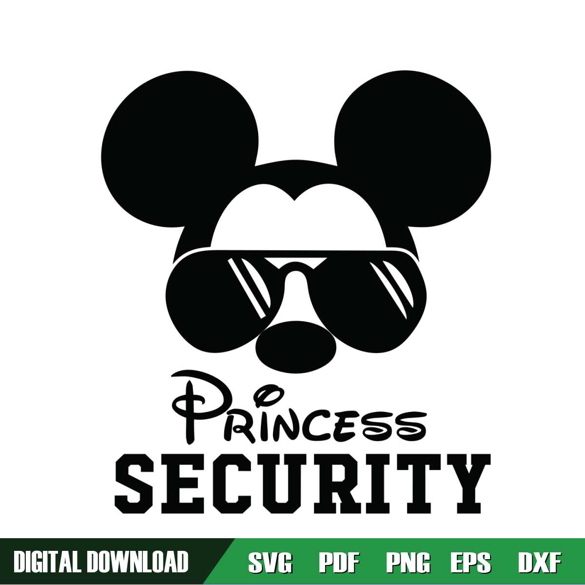 Princess Security Disney Cool Mickey Mouse SVG | Inspire Uplift