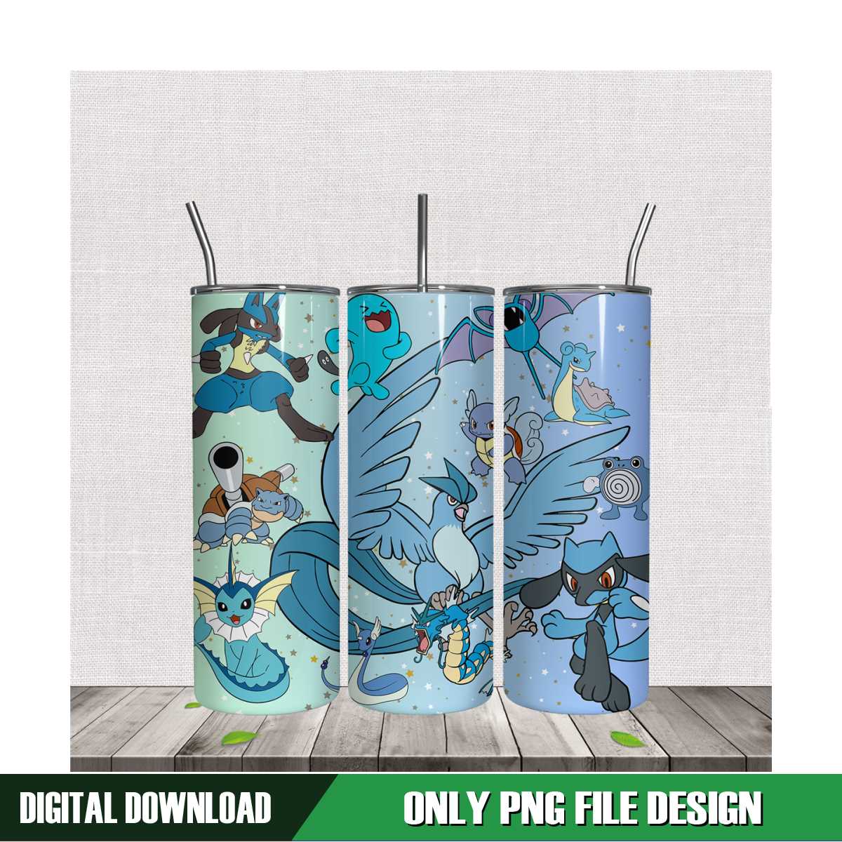 Pokemon 20oz Tumbler Design Sublimation PNG | Inspire Uplift
