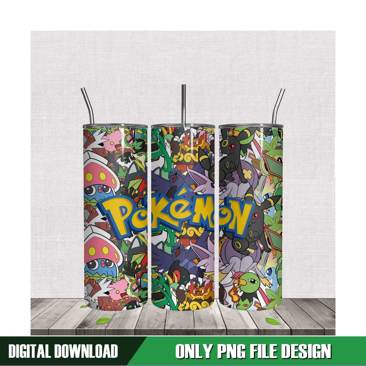 Pokemon Skinny Tumbler Japan Movie PNG | Inspire Uplift