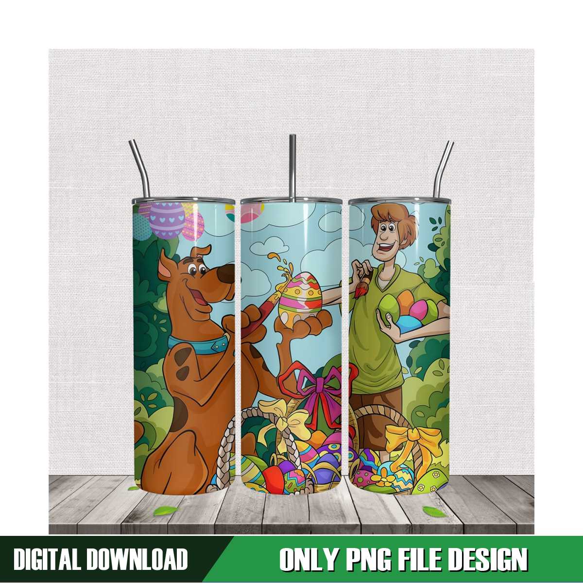 Scooby Doo Easter Day Tumbler Wrap PNG | Inspire Uplift
