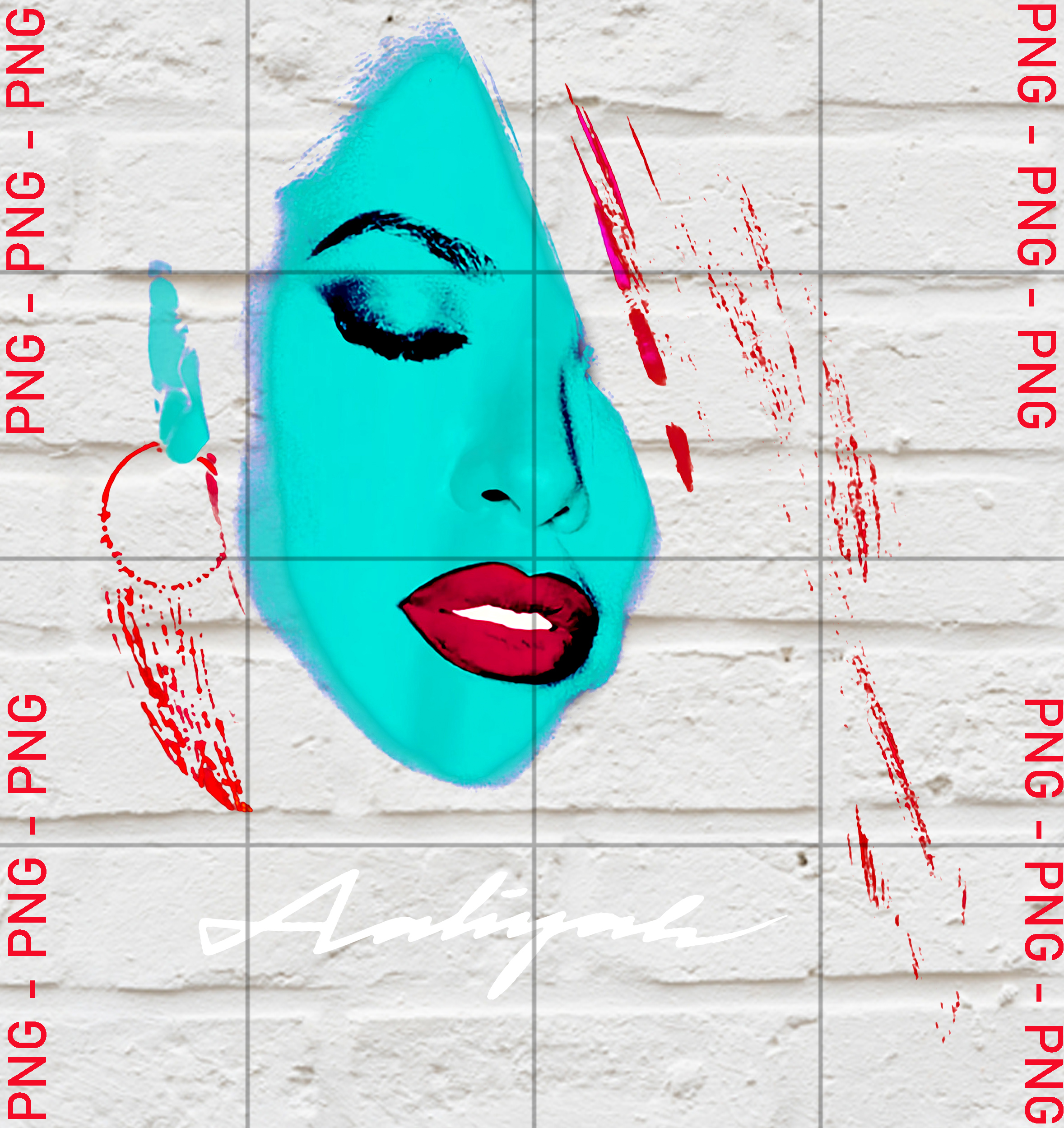 Aaliyah png RAP Bootleg T-Shirt Design Digital File, 300 DPI | Inspire ...