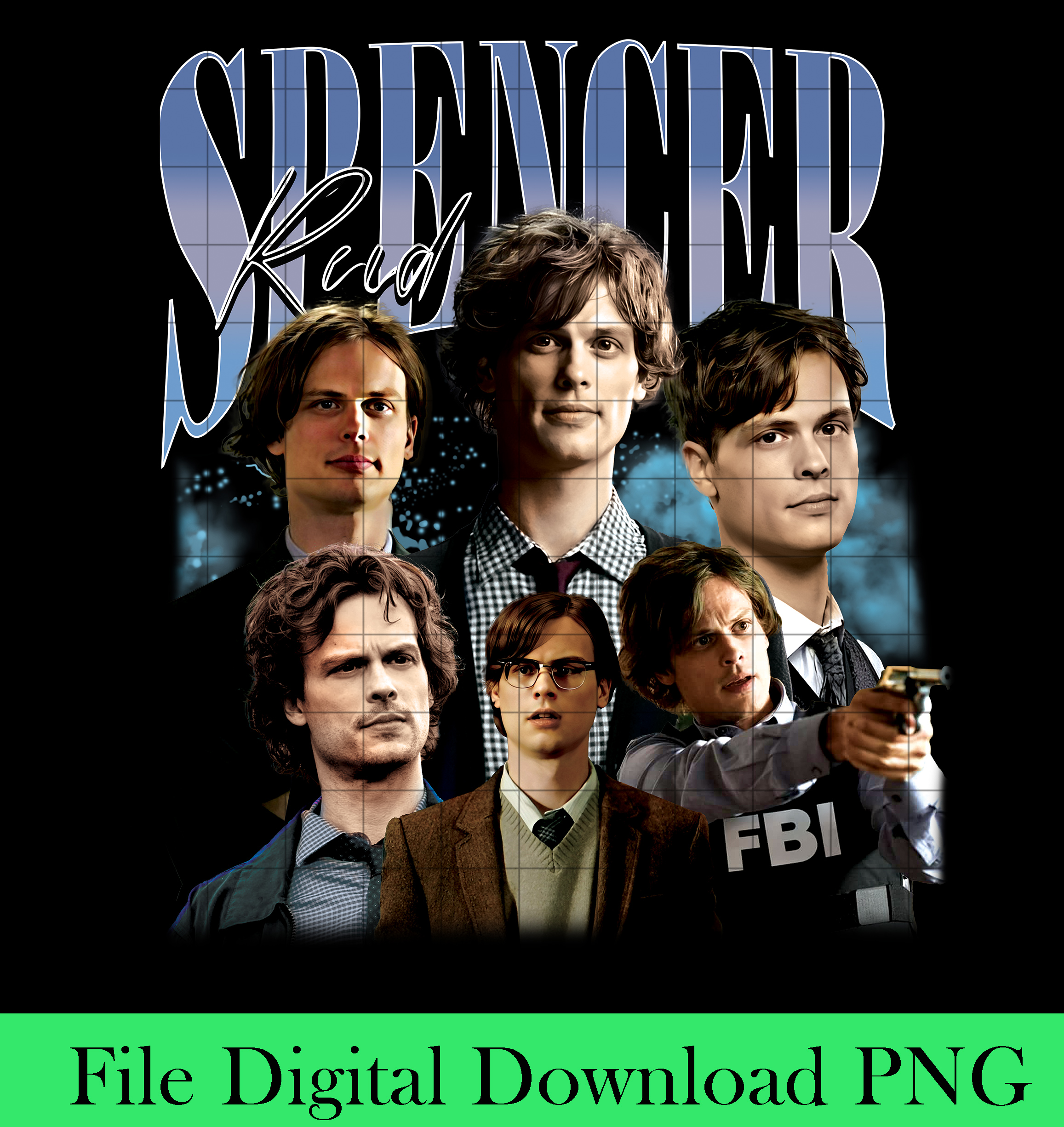 Spencer Reid Png, Limited Spencer Reid Vintage Png, Spencer | Inspire ...